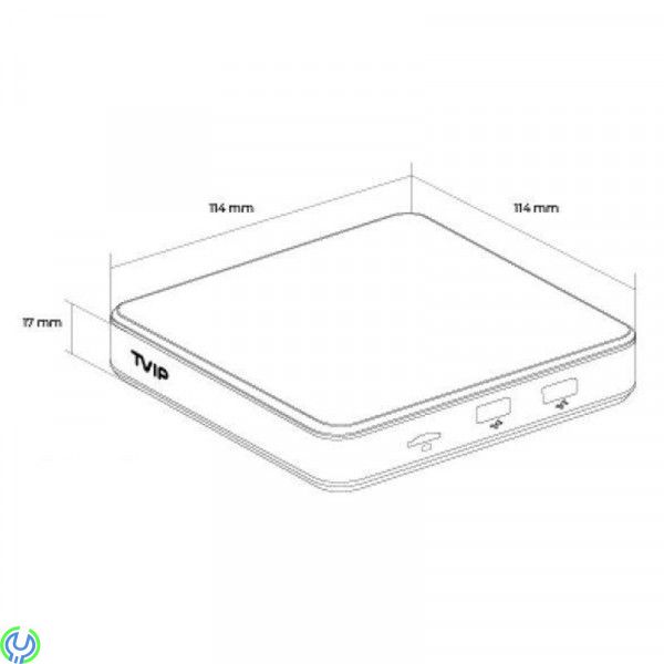 TVIP S-Box v.605 SE, 4K, Android o Linux med bluetooth fjärrkontroll